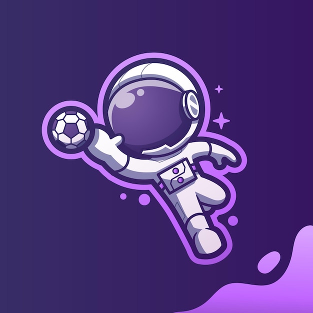 Cosmic Footballer: Intergalactic Sports Icon | Jiffy Designs