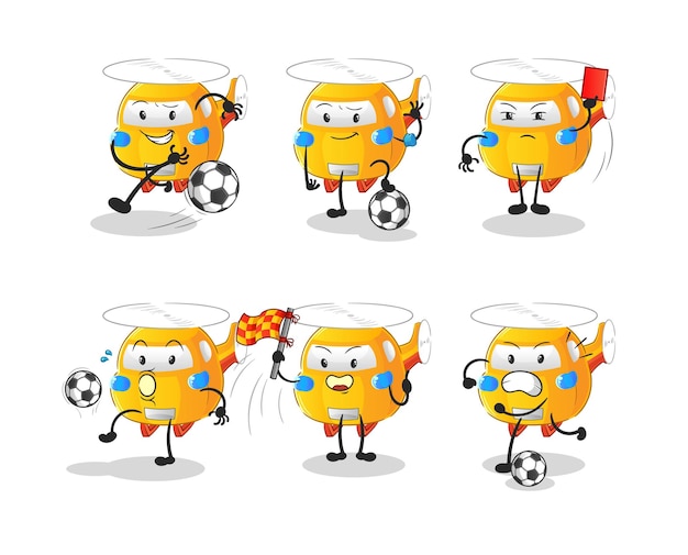 Playful Soccer-Themed Collection of Charming Cartoon Characters | Jiffy ...