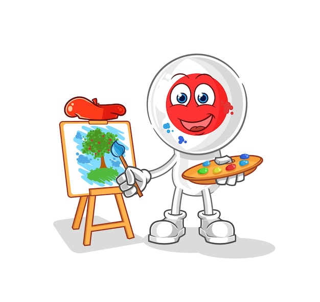 Cheerful Paint Palette Character Showcases Vibrant Artwork | Jiffy Designs