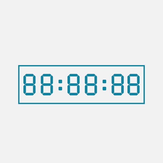 Minimalist Digital Clock with Bold Blue Numerals | Jiffy Designs
