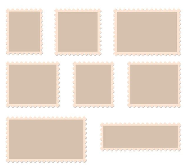 Vintage Postage Stamp Frames with Ornate Borders and Textures | Jiffy ...