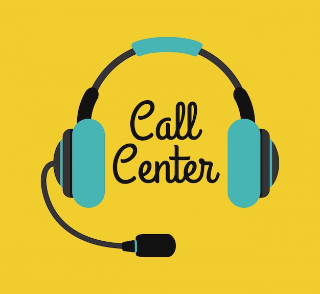 Vibrant Call Center Headset Illustration with Text Overlay | Jiffy Designs