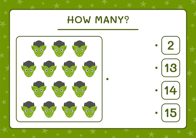 Counting Green Alien Faces on a Starry Background | Jiffy Designs