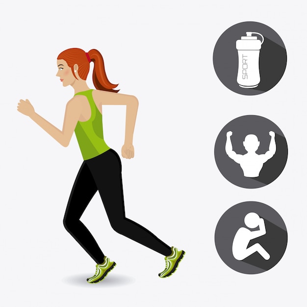 Energetic Fitness Enthusiast in Vibrant Workout Gear | Jiffy Designs