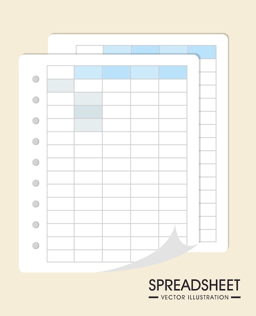 Detailed Spreadsheet Grid with Subtle Shading and Blank Spaces | Jiffy ...