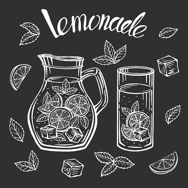 Refreshing Lemonade Illustration with Chalkboard Backdrop | Jiffy Designs