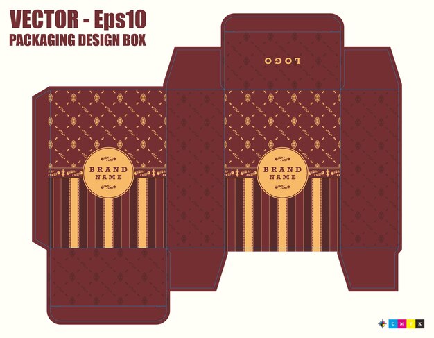 Elegant Burgundy Packaging with Ornate Gold Accents | Jiffy Designs