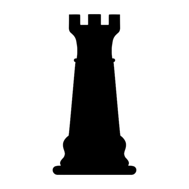 Commanding Silhouette of a Chess Rook | Jiffy Designs