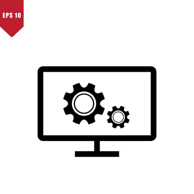 Gears and Cogs on Computer Screen: Mechanical Engineering Concept ...