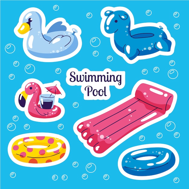 Vibrant Pool Floats and Inflatables Illustration Collection | Jiffy Designs