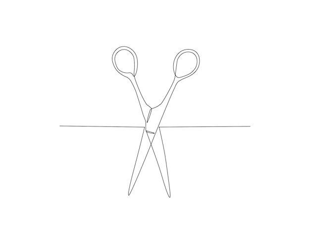 Elegant Crossed Scissors: A Minimalist Artistic Illustration | Jiffy ...