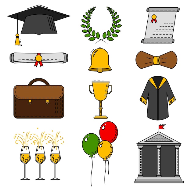 Vibrant Graduation Celebration with Academic Symbols and Decor | Jiffy ...