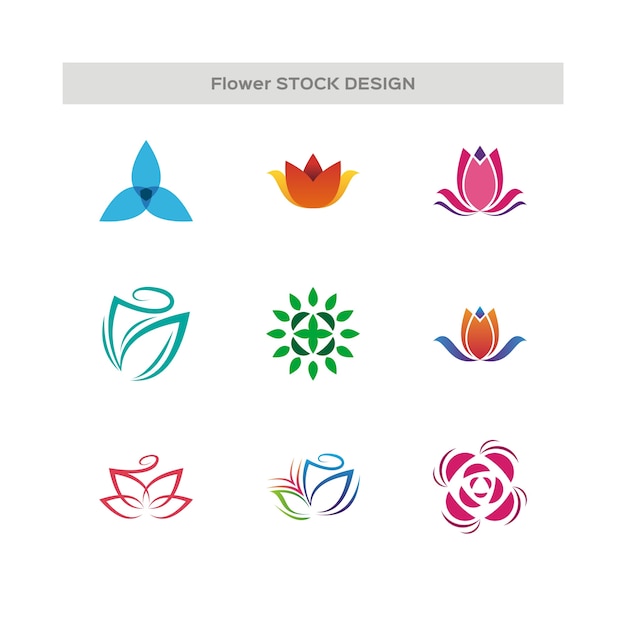 Vibrant Flower Logos and Icons Vector Collection | Jiffy Designs