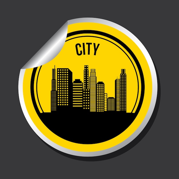 Vibrant City Skyline Sticker Design | Jiffy Designs