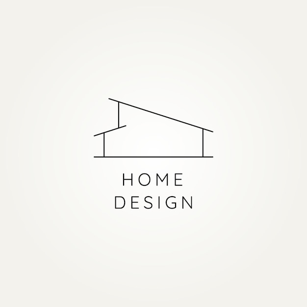 Minimalist Architectural Symbol for Home Design and Construction ...