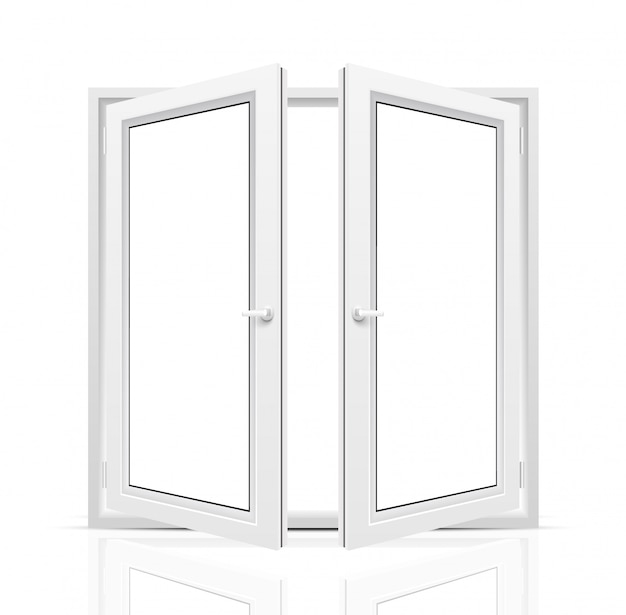 Minimalist White Double Door Window Design | Jiffy Designs