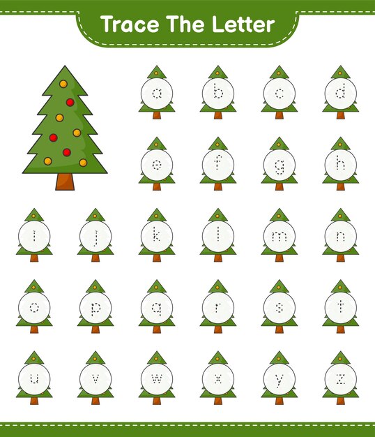 Whimsical Christmas Tree Alphabet Tracing Activity | Jiffy Designs