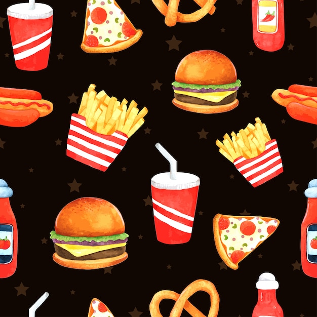 Vibrant Fast Food Feast: A Delectable Collection of Classic Favorites ...