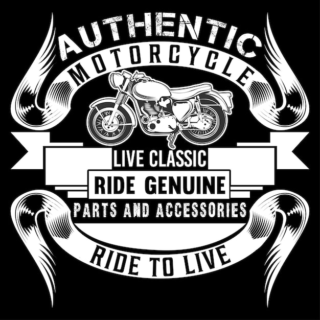 Vintage Motorcycle Emblem with Winged Insignia and Inspiring Slogan ...