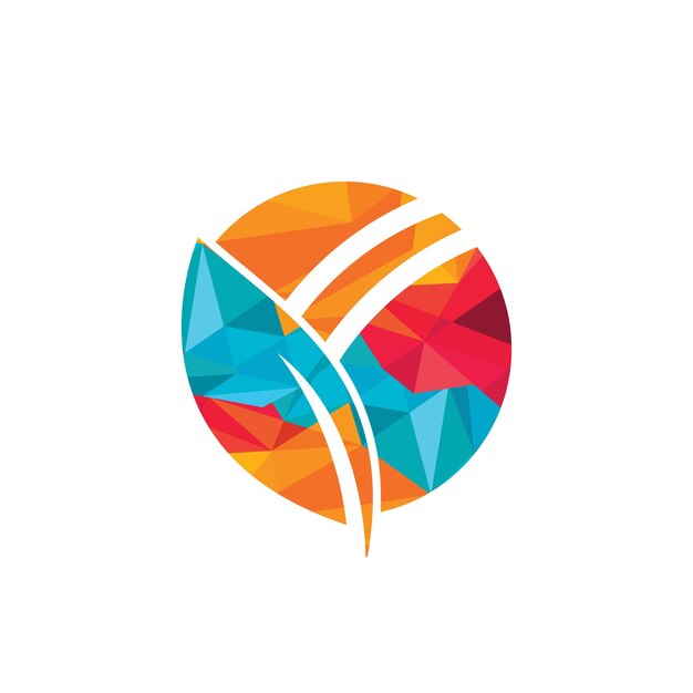 Vibrant Geometric Sun Emblem with Colorful Shapes | Jiffy Designs