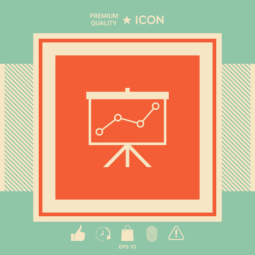 Flip-Chartwith A Graph. Web Icon. . Signs And Symbols - Graphic ...