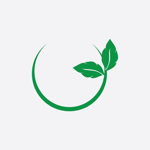 Elegant Organic Leaf Symbol in Vibrant Green | Jiffy Designs