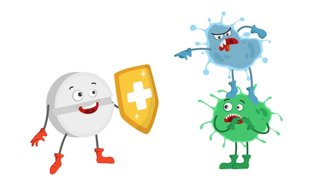 Friendly Germs Battling for Immunity with Medical Shield | Jiffy Designs