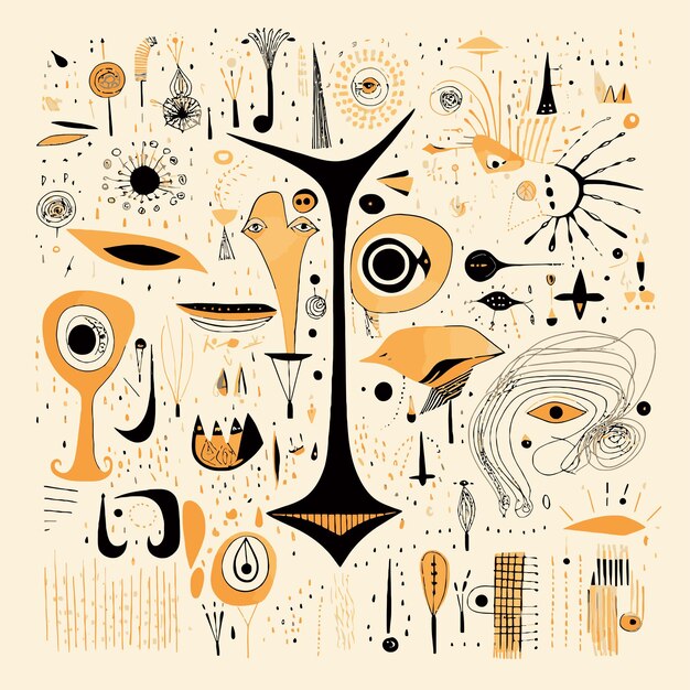 Vibrant Abstract Shapes and Symbols in Earthy Tones | Jiffy Designs