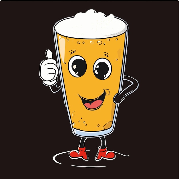 Cheerful Beer Mug Character with Thumbs Up | Jiffy Designs