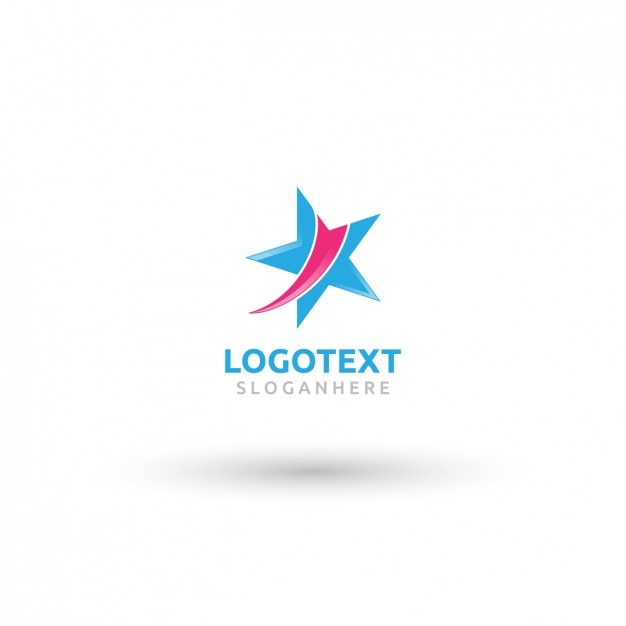 Vibrant Star Logo with Blue and Red Color Scheme | Jiffy Designs