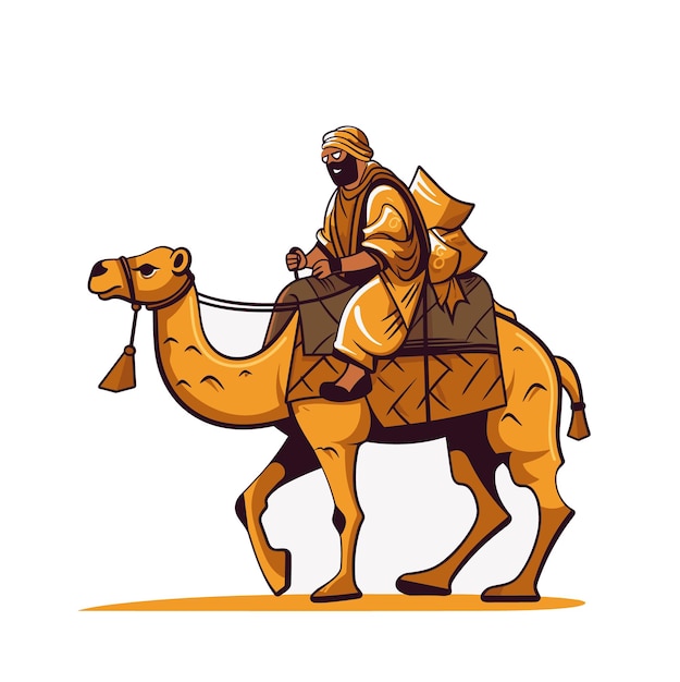 Camel Rider Navigating the Desert Sands | Jiffy Designs