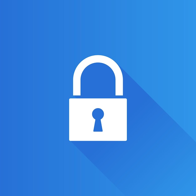 Secure Lock Symbol on Vibrant Blue Background | Jiffy Designs
