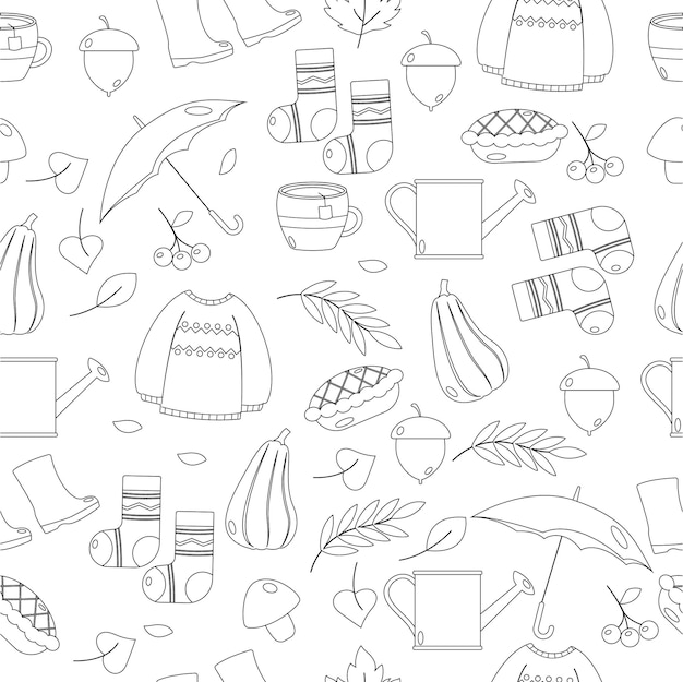 Delightful Hand-Drawn Kitchen Utensils and Ingredients Pattern | Jiffy ...