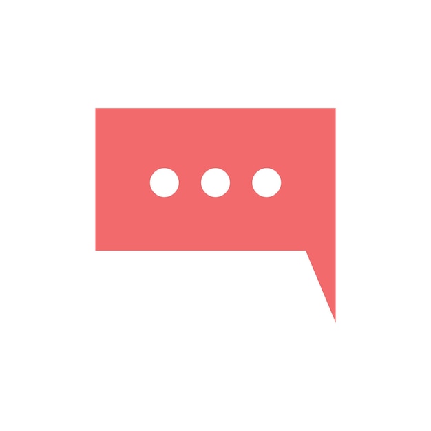 Minimalist Coral Chat Bubble with Three Dots | Jiffy Designs