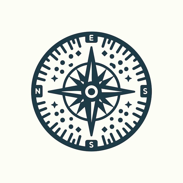 Celestial Compass Rose with Radiant Star and Cosmic Motifs | Jiffy Designs