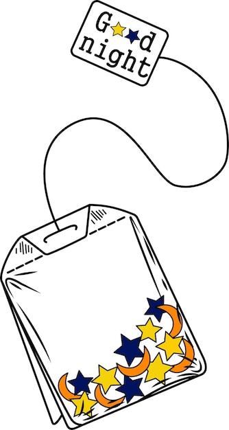 Whimsical Good Night Badge with Shining Stars | Jiffy Designs