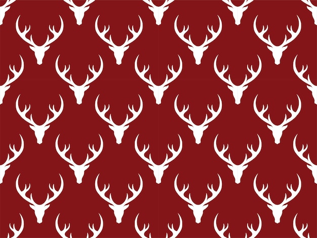 Elegant Deer Antler Pattern in Crimson Red | Jiffy Designs