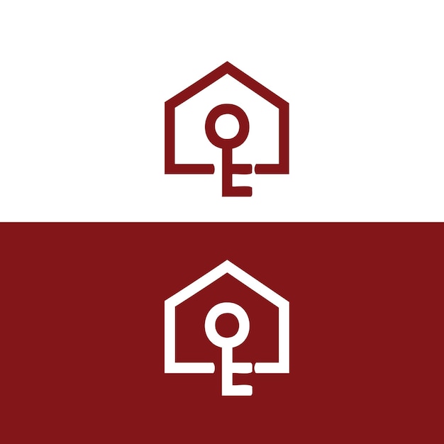 Minimalist Geometric House Icon in Burgundy | Jiffy Designs