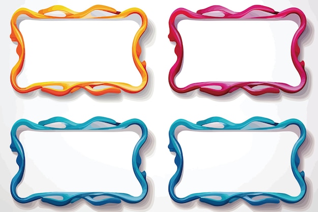 Vibrant and playful frames with abstract wavy borders | Jiffy Designs