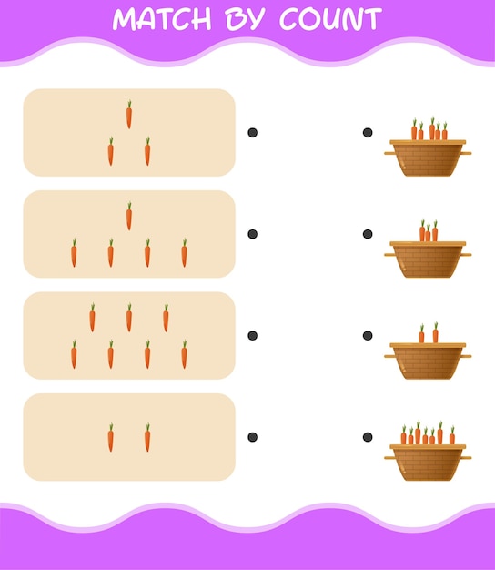 Counting Carrots and Pencils in Matching Trays | Jiffy Designs