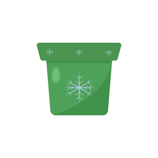 Minimalist Green Snowflake Icon with Stylized Design | Jiffy Designs