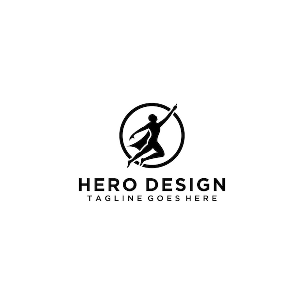Heroic Silhouette: Minimalist Logo with Empowering Symbolism | Jiffy ...