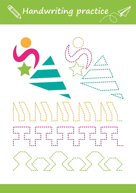 Vibrant Geometric Shapes for Handwriting Practice | Jiffy Designs