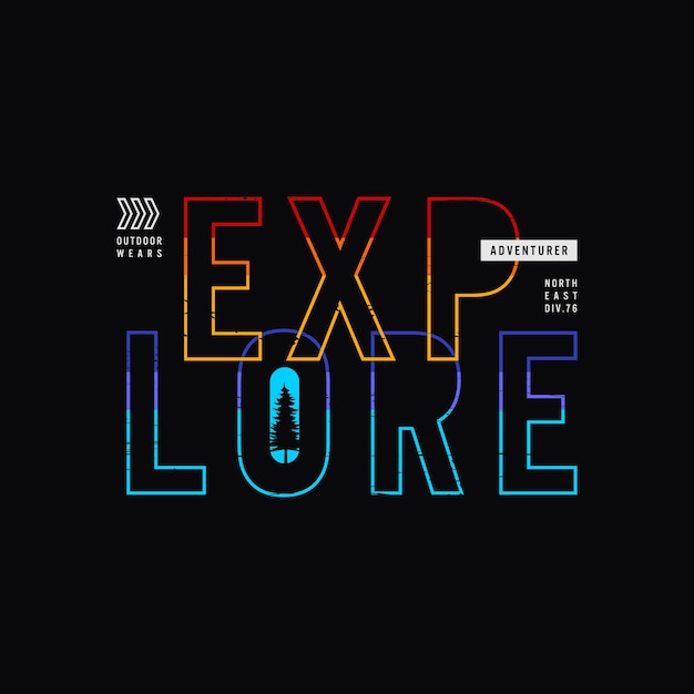 Vibrant Neon Lettering Spelling Out the Word 'Explore' | Jiffy Designs