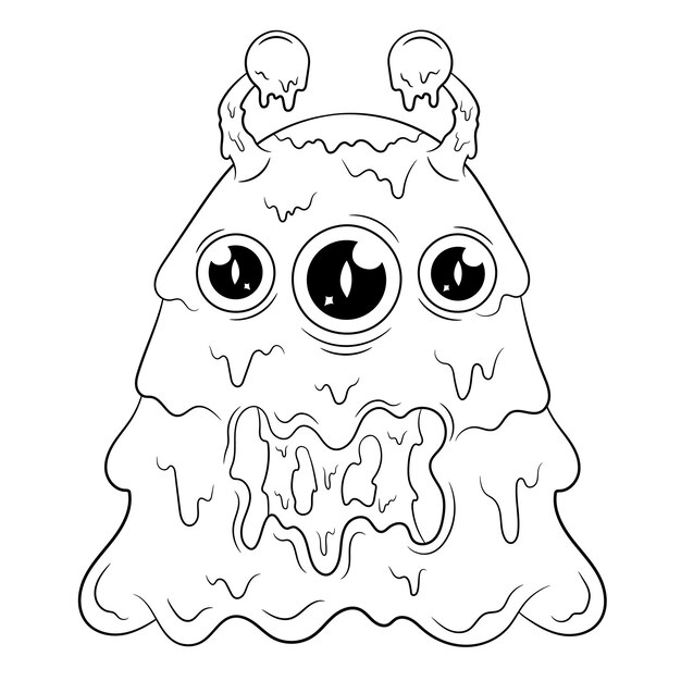 Whimsical Creature with Bulging Eyes and Melting Appearance | Jiffy Designs