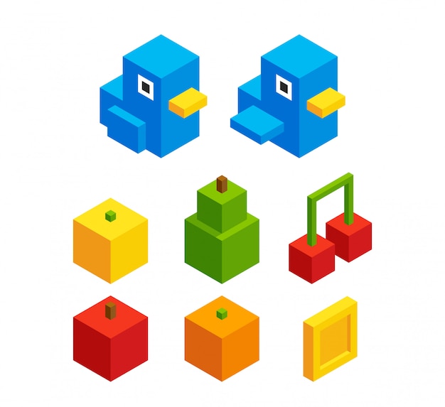 Vibrant Geometric Collection of Playful Cubic Shapes | Jiffy Designs