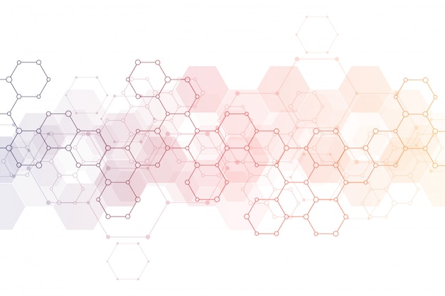 Vibrant Hexagonal Pattern with Interconnected Shapes | Jiffy Designs