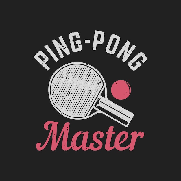 Iconic Ping-Pong Master Emblem in Bold Typography | Jiffy Designs