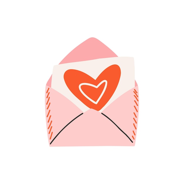 Vibrant Heart-Shaped Envelope with Love Letter | Jiffy Designs