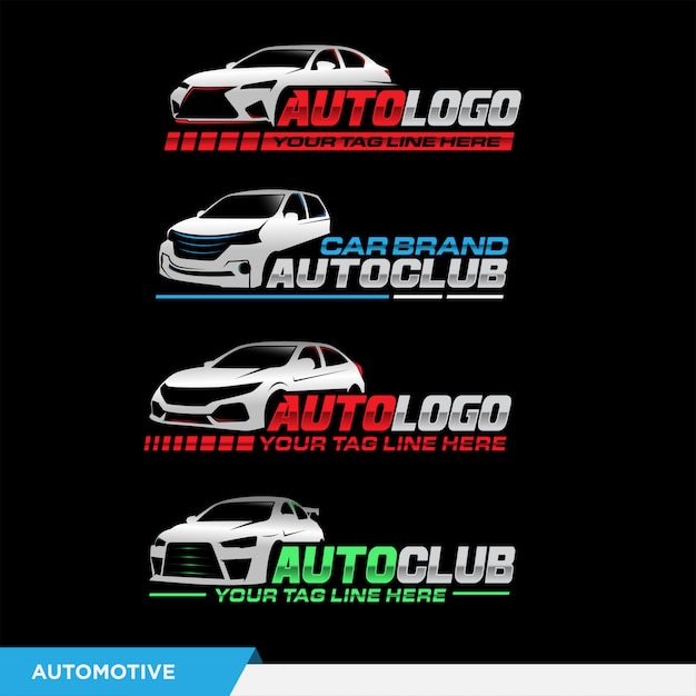 Sleek and Stylish Auto Brand Logos with Car Silhouettes | Jiffy Designs